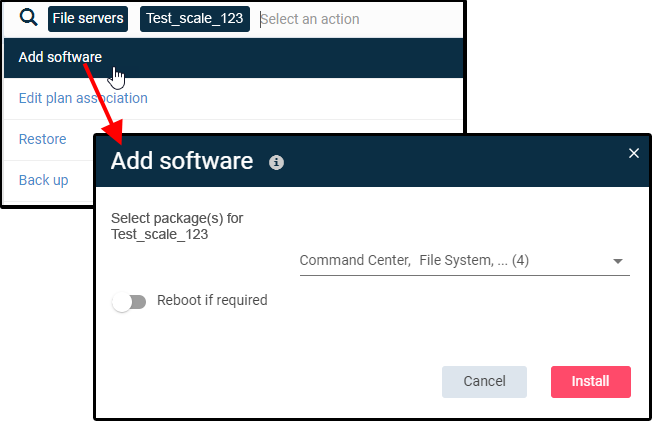 Initiating Actions from the Global Search Bar