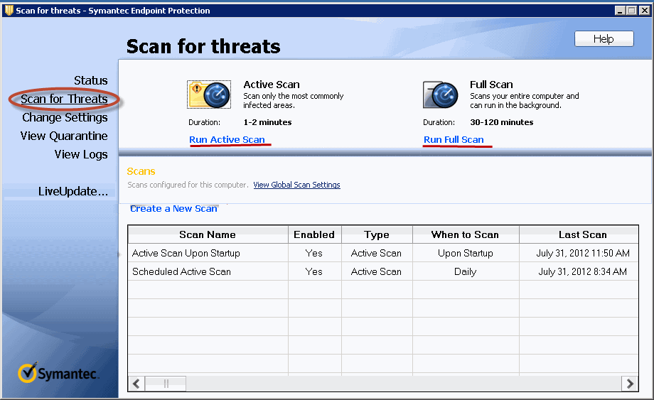 Symantec® Endpoint Security v12xAV Settings for Windows File Archiver