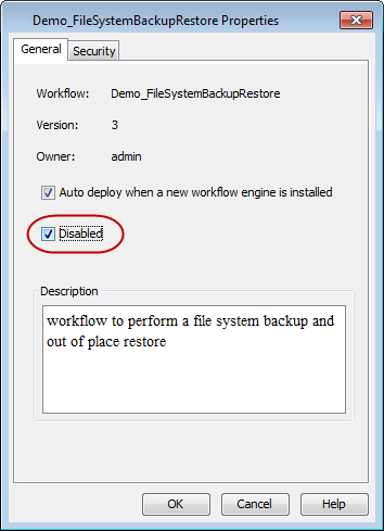 Enabling and Disabling a Workflow